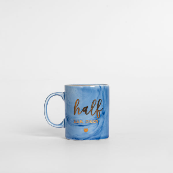 Marble Design Half Her Deen Mug – The Sunnah Store